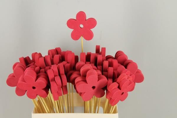 Stick Flower Foam Red - Stick Flower Foam Red Süs Bitkileri Ve Çiçekler